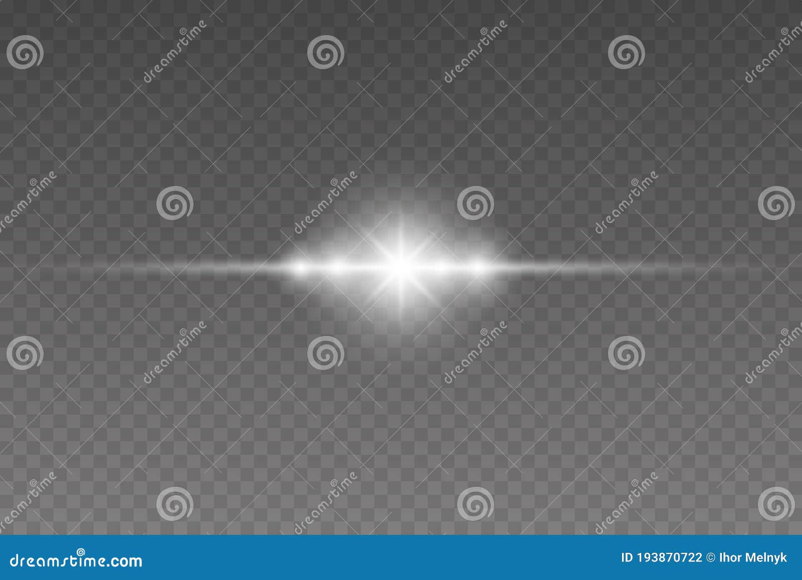 Glares Lines Effect. Horizontal Optical Lens Flare Light, Night ...