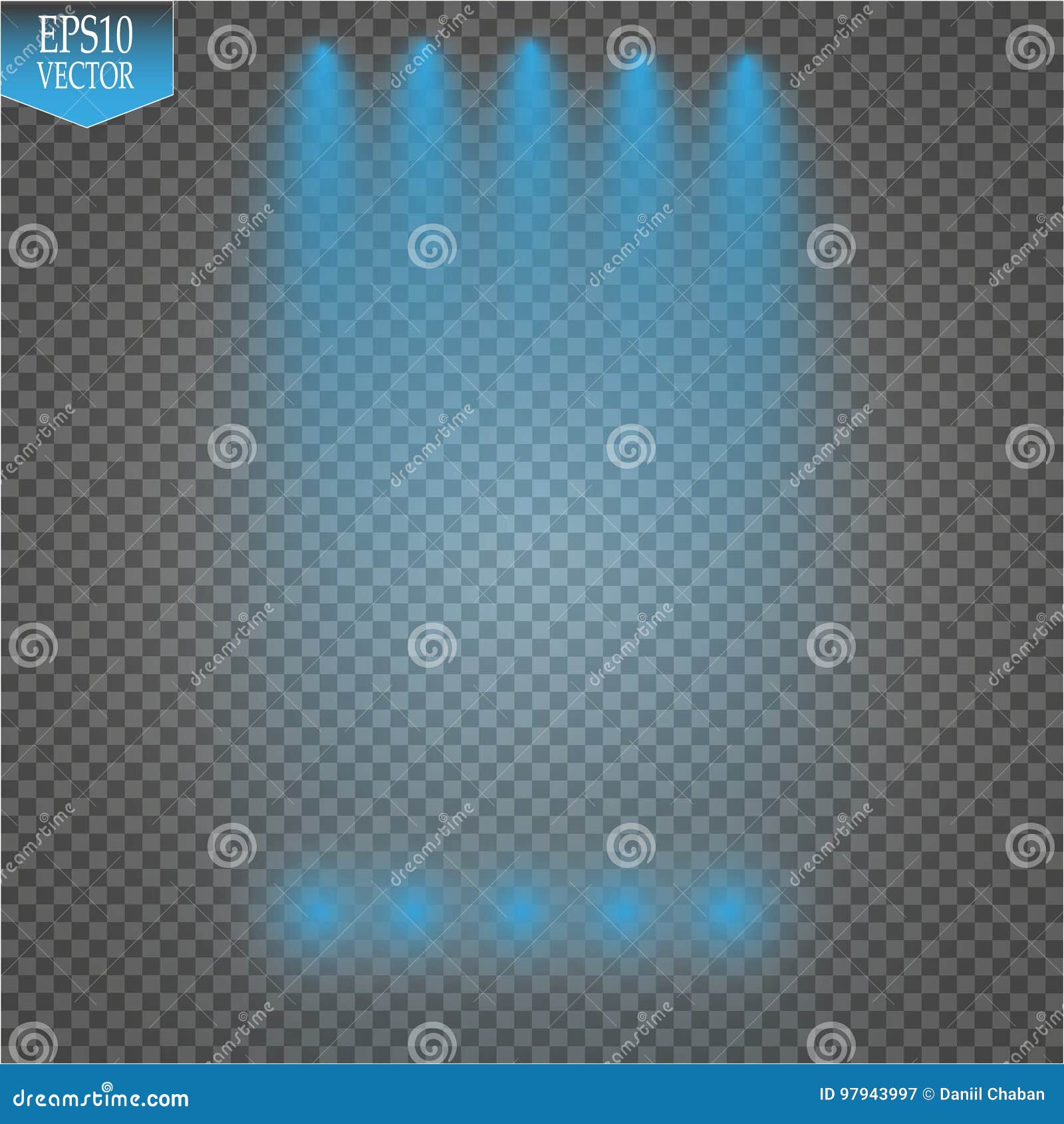 Special Light Effects. Realistic Vector Bright Projectors for Scene ...