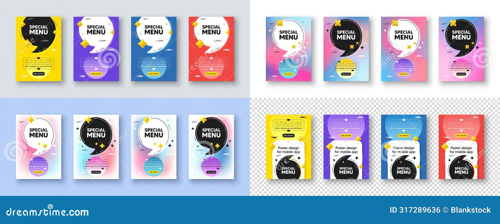 Special Menu Tag. Kitchen Food Offer. Poster Templates Design with ...