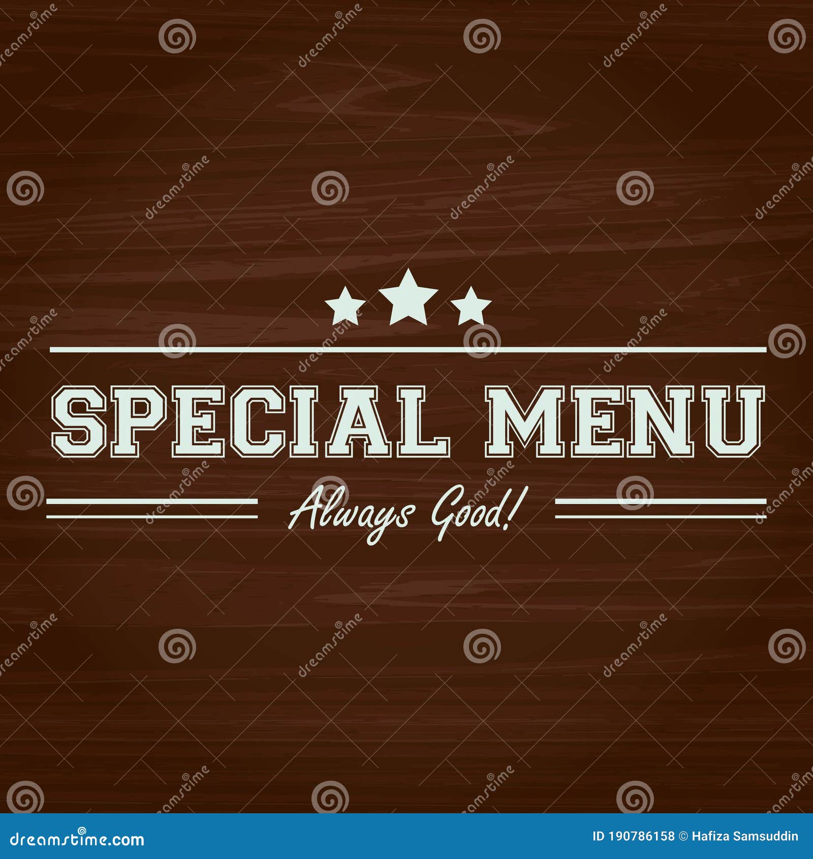 Special Menu Text. Vector Illustration Decorative Design Stock Vector ...