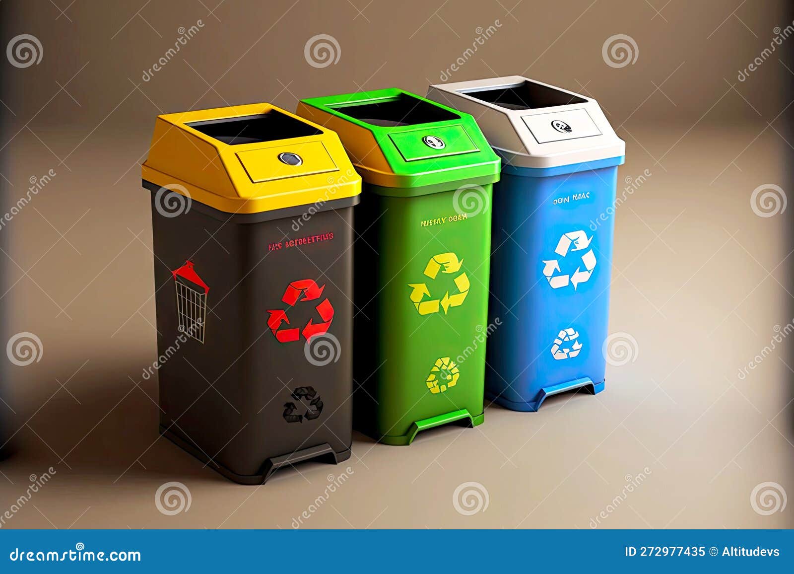 Special Multi-colored Containers for Separate Garbage Collection and ...