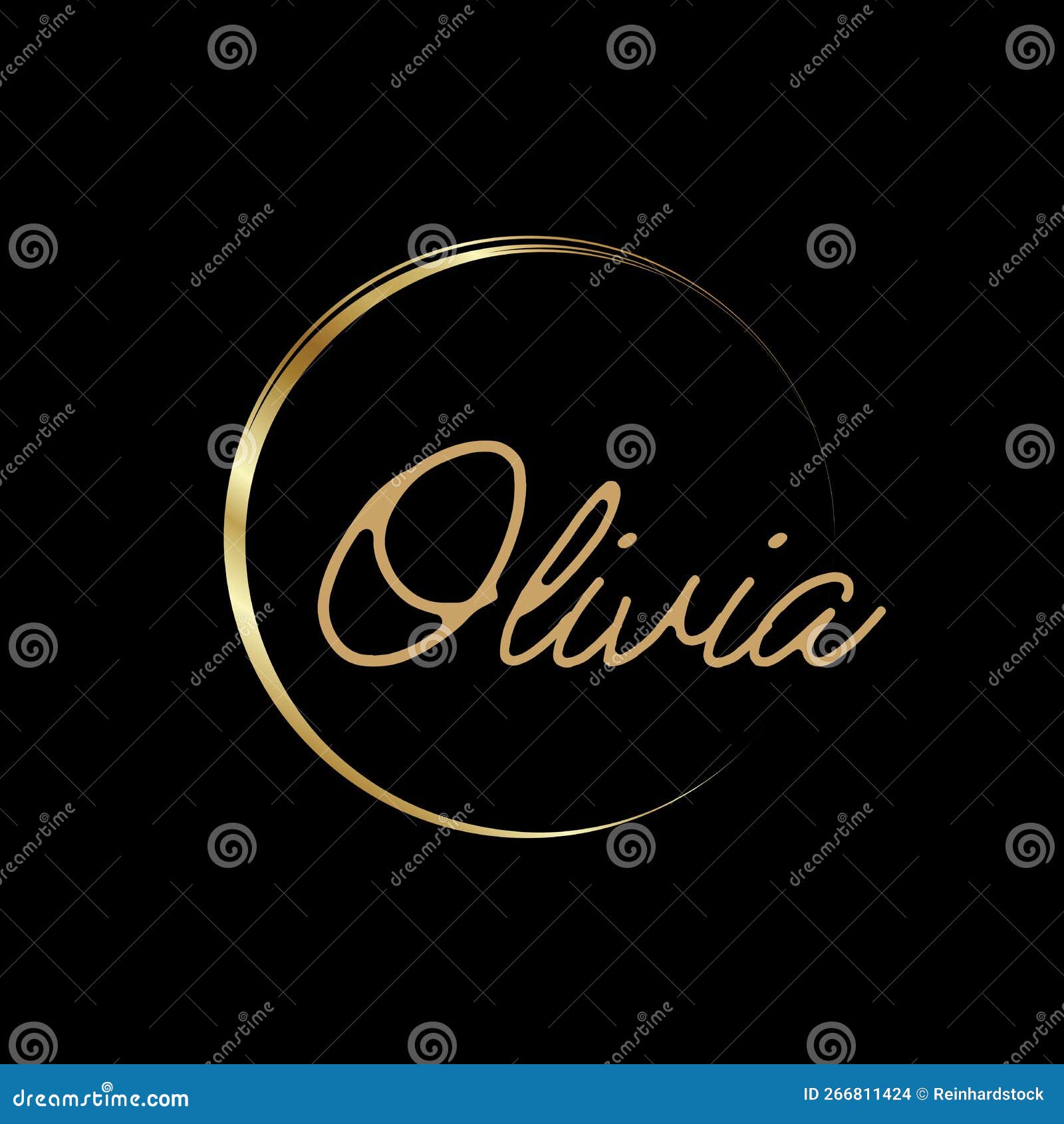Girl Name Olivia. Calligraphy Lettering Stock Illustration ...