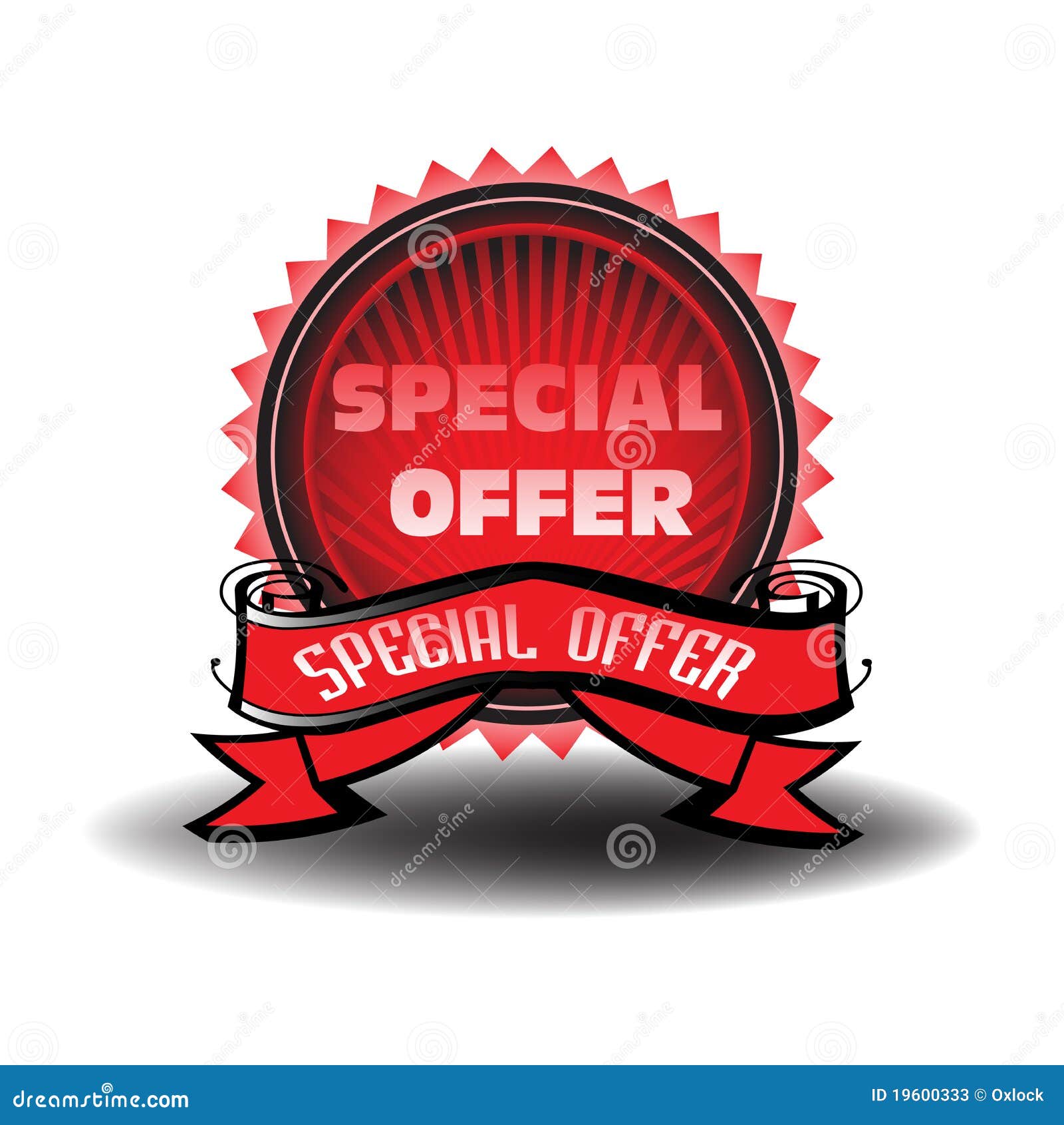 Special offer badge stock vector. Illustration of buyer - 19600333