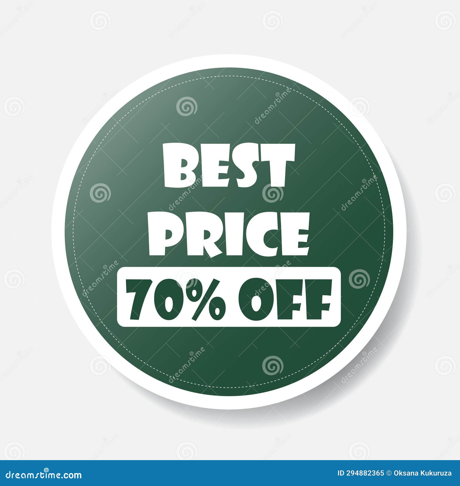 Special Offer Banner. Green Circle. Vector Illustration. Stock ...