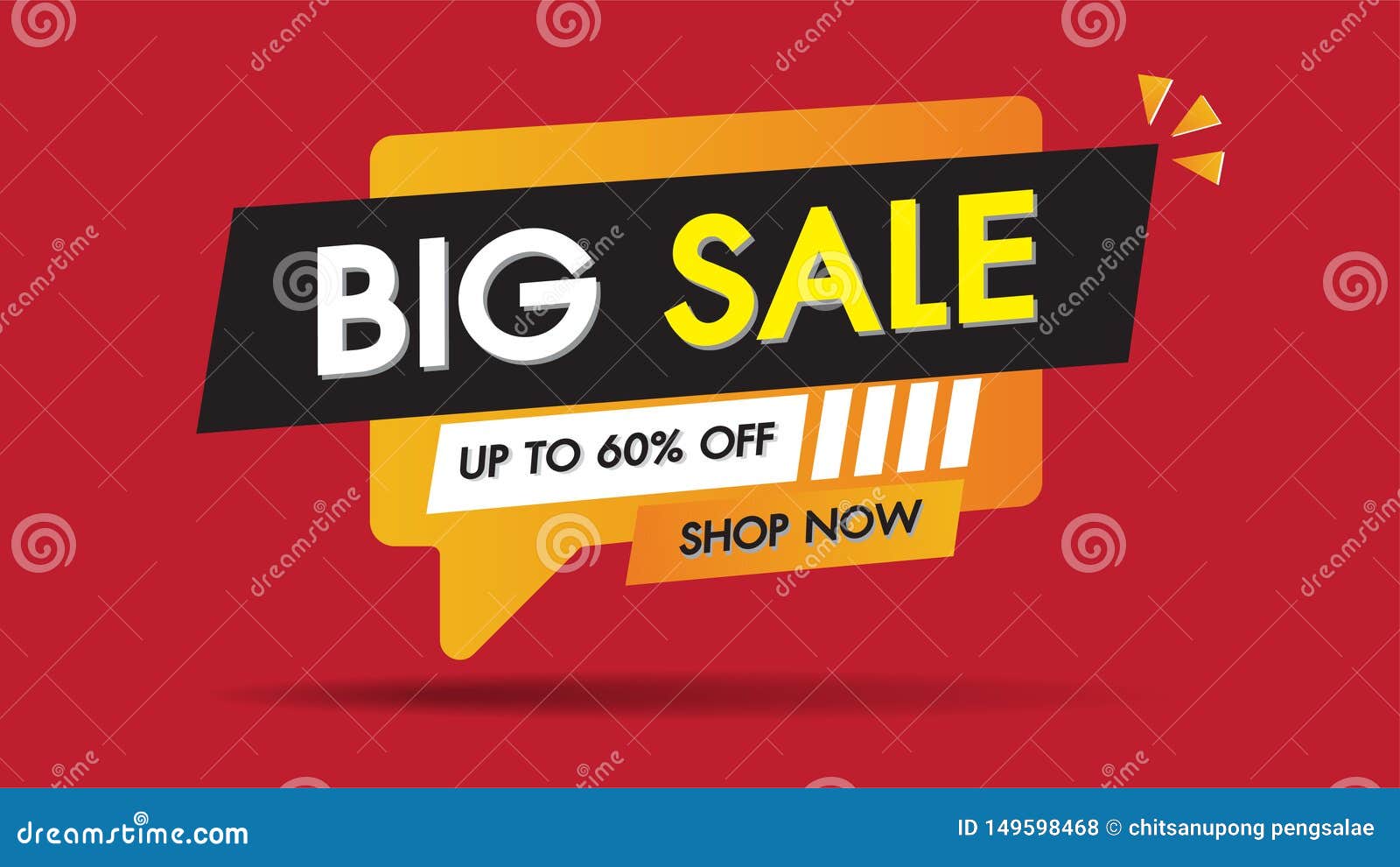 Sale Banner Template Design with 60 Big Sale Special Discount Promotion ...