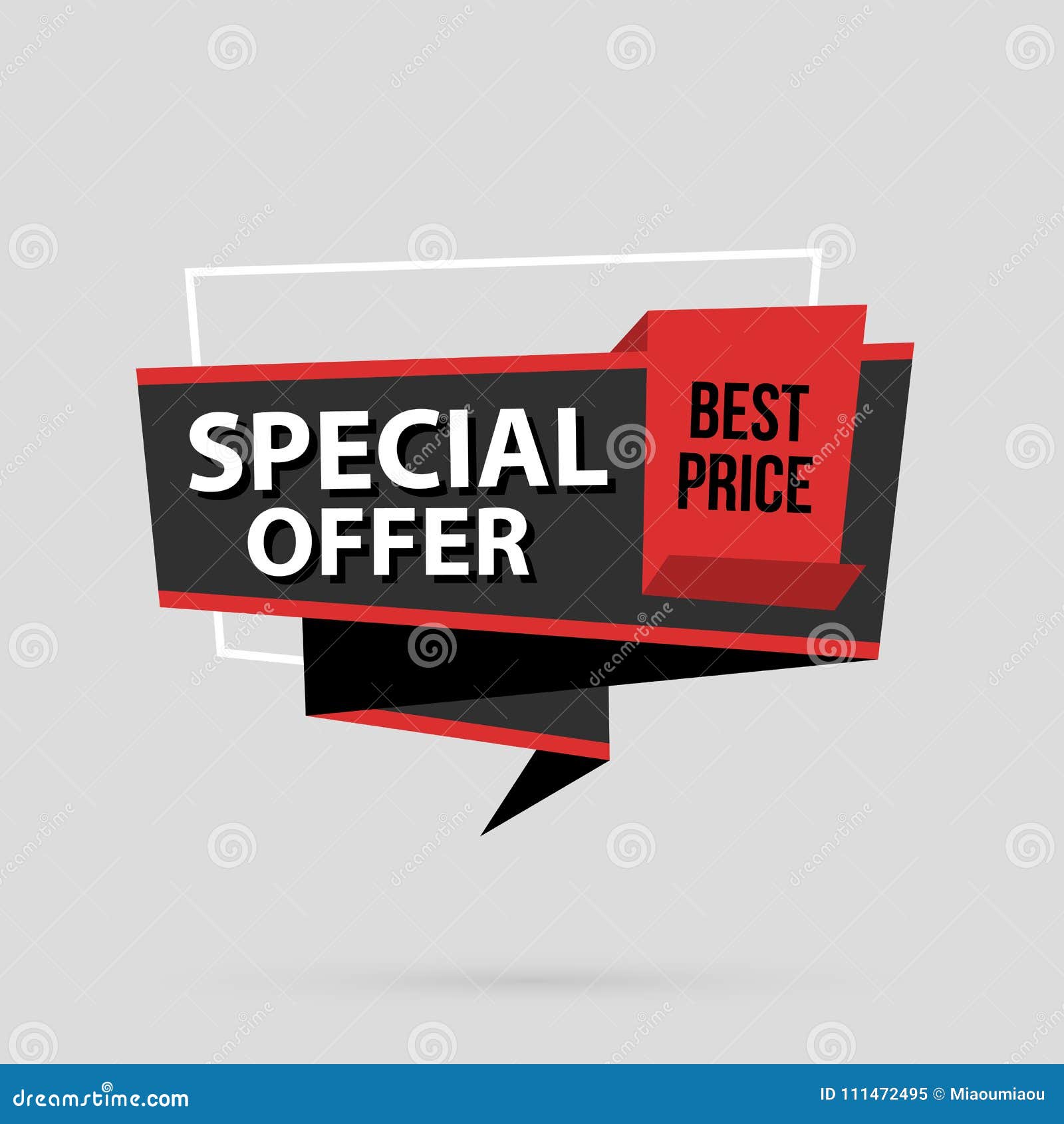 Special Offer Banner Template in Flat Origami Style Stock Vector ...