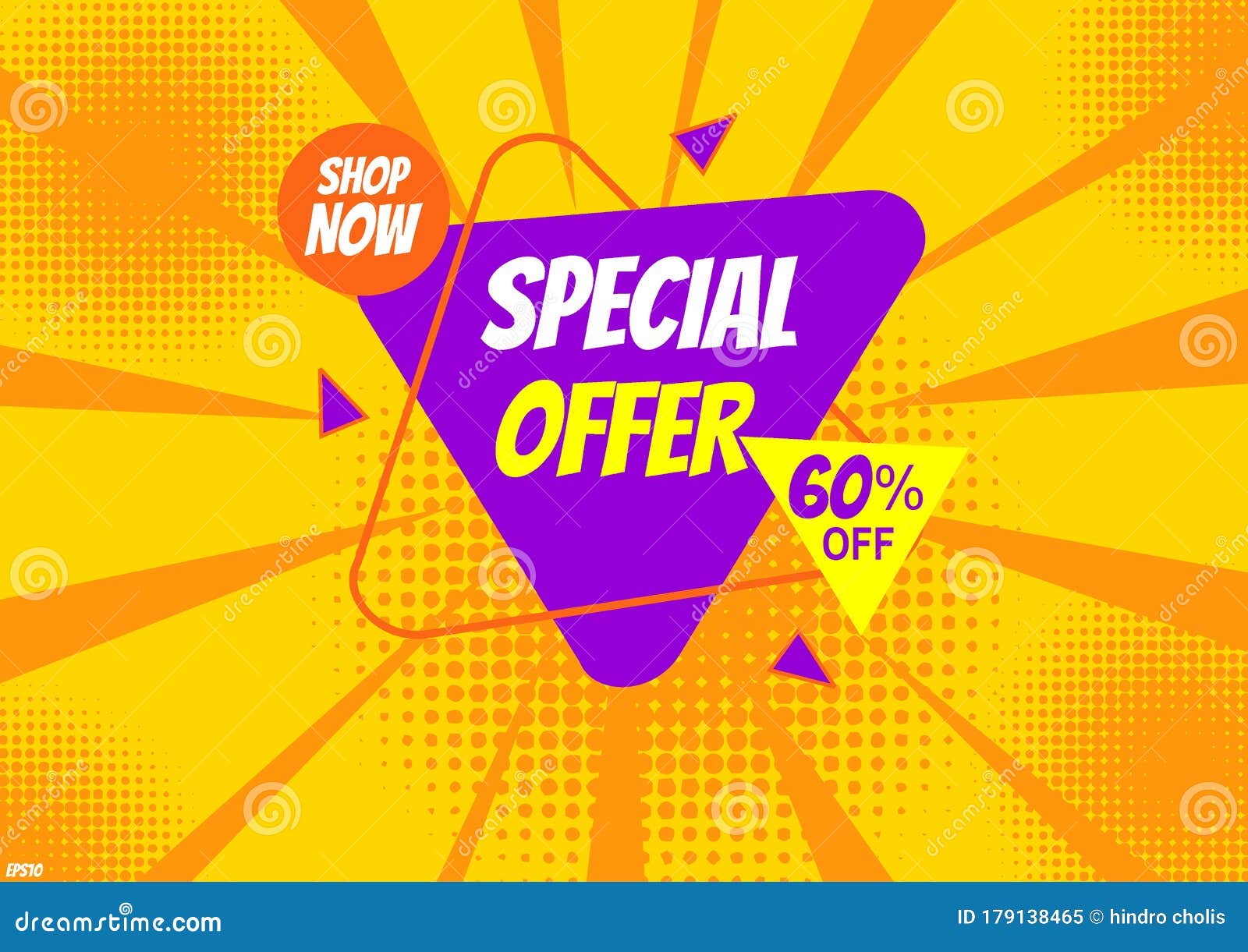 Special Offer Banner with Yellow Background Stock Vector - Illustration ...