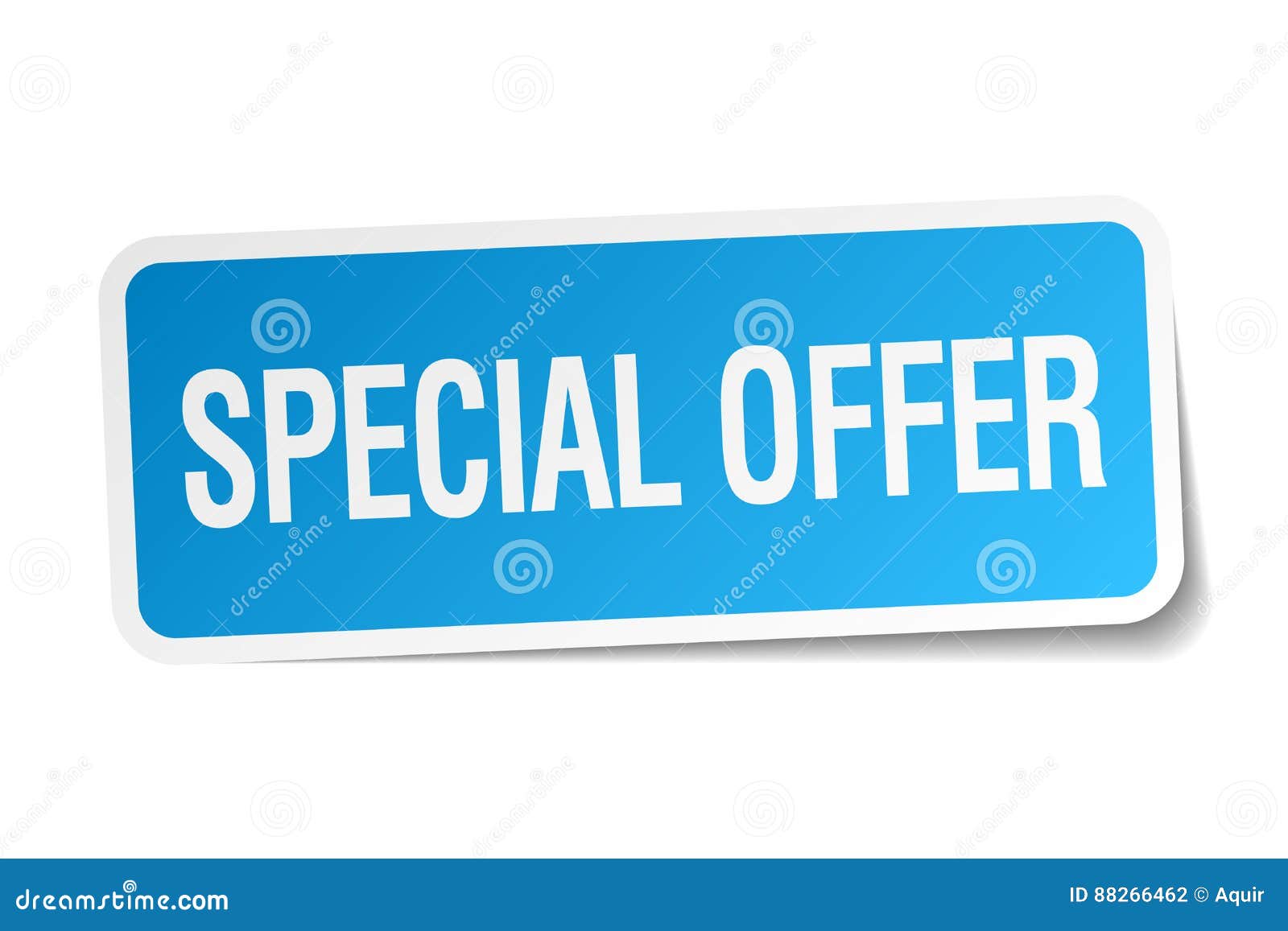 Special Offer Blue Square Sticker Stock Vector - Illustration of ...