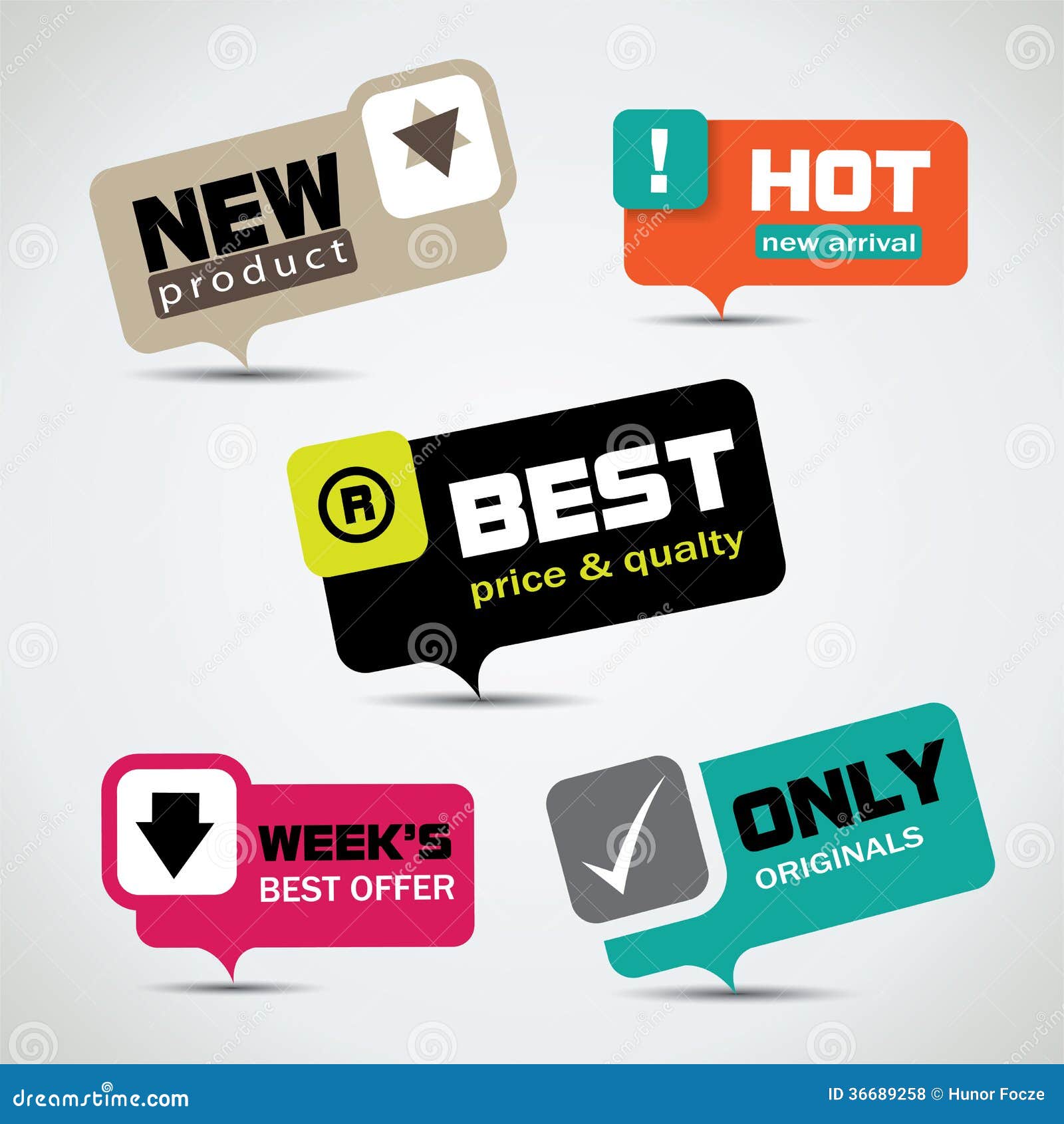 Special Offer Bubbles in Vibrant Color Variations Stock Vector ...