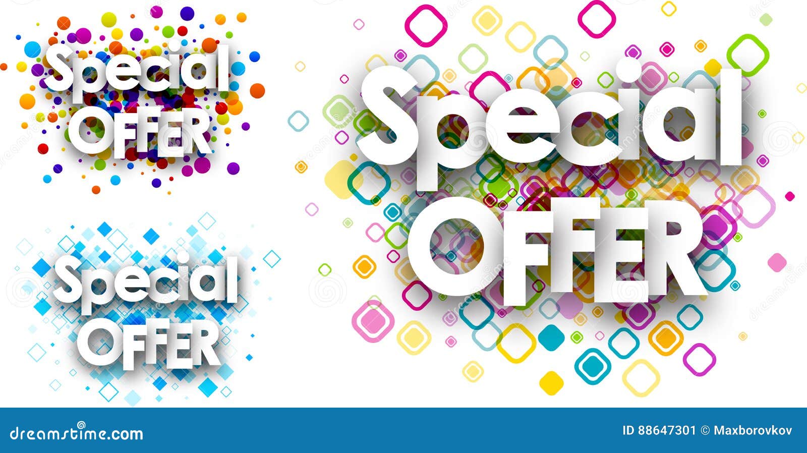 Special Offer Colour Backgrounds. Stock Vector - Illustration of color ...
