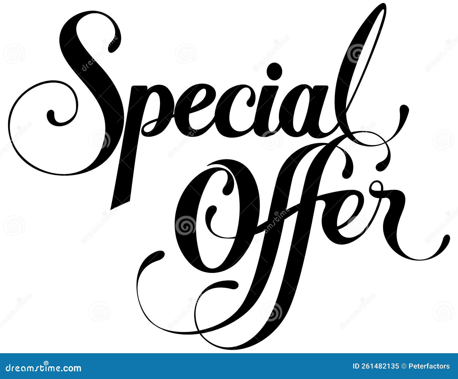 Special Offer - Custom Calligraphy Text Stock Vector - Illustration of ...