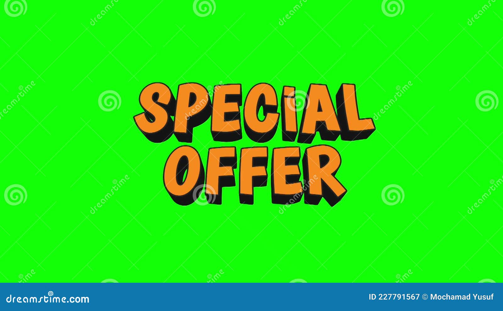 Special Offer 3d Text with Pop Effect on Green Screen Stock Video ...