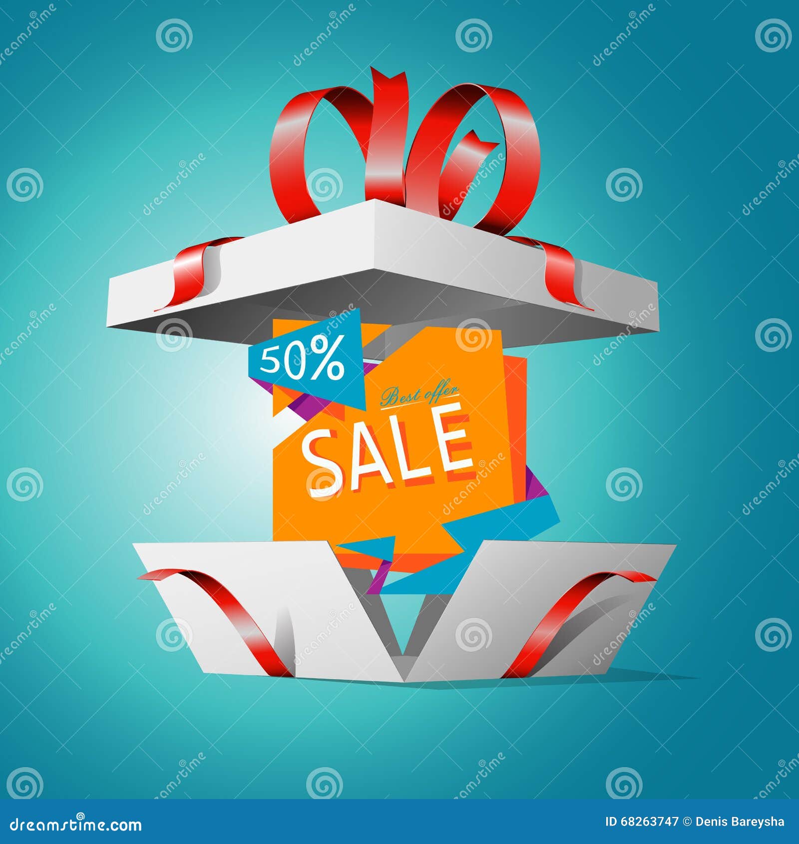Special Offer in a Gift Box Stock Vector - Illustration of paper ...