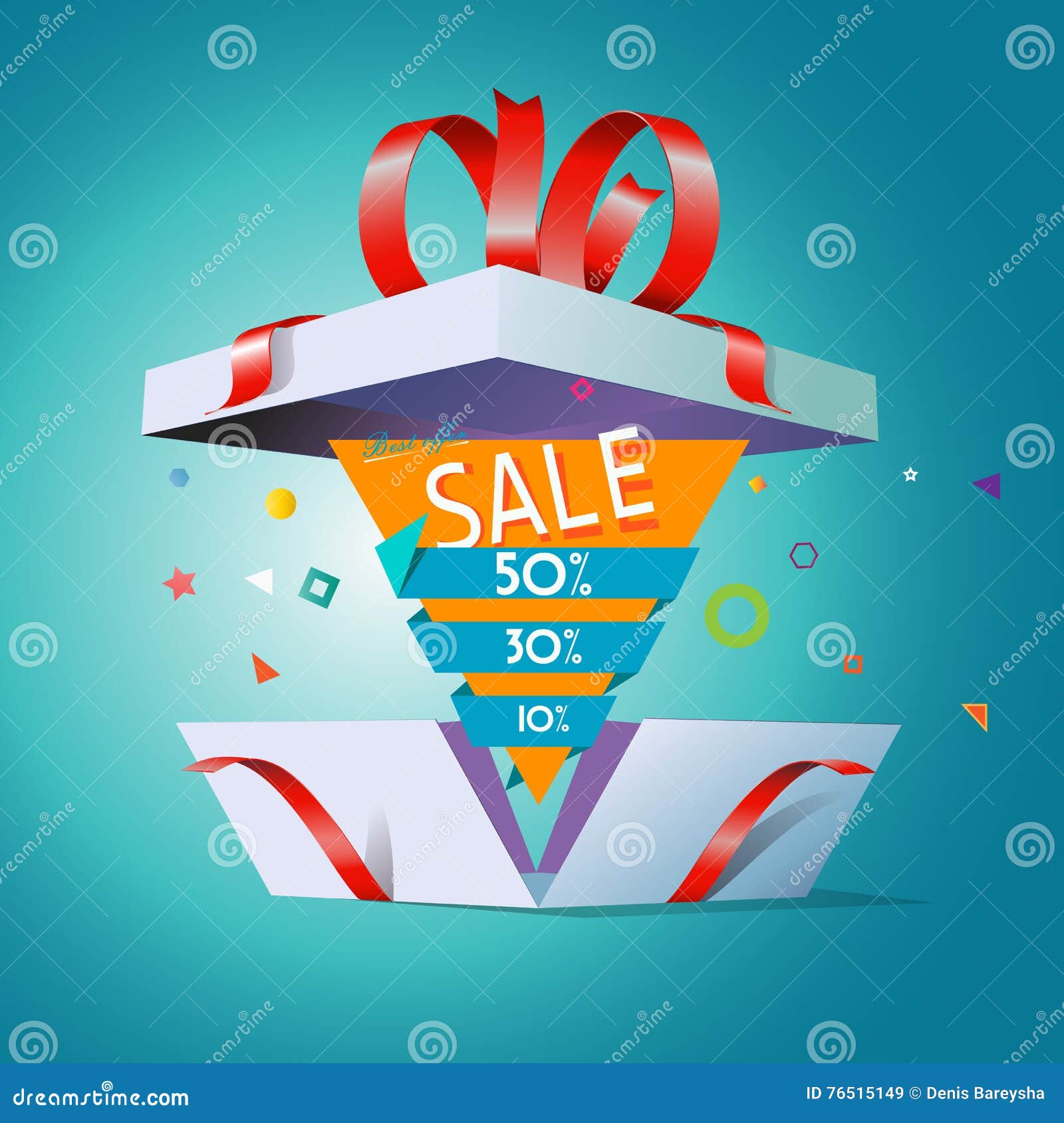 Special Offer in a Gift Box Stock Vector - Illustration of ribbon ...