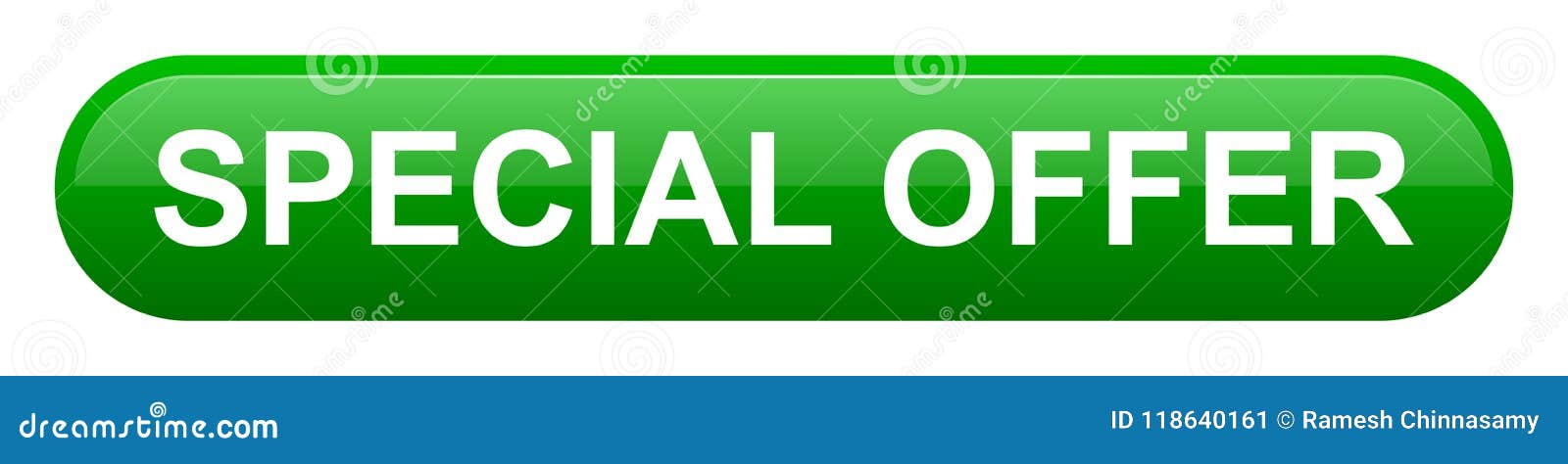 Special Offer Green Rectangle with Rounded Corner Button Stock Vector ...