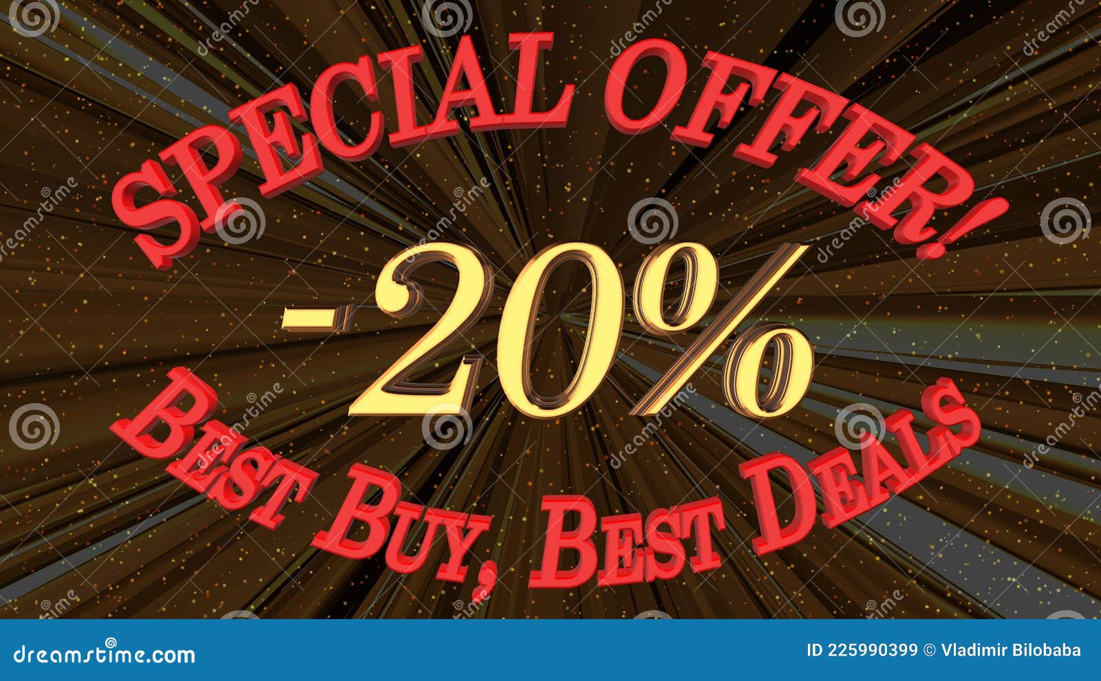 Special offer -20 stock illustration. Illustration of promo - 225990399