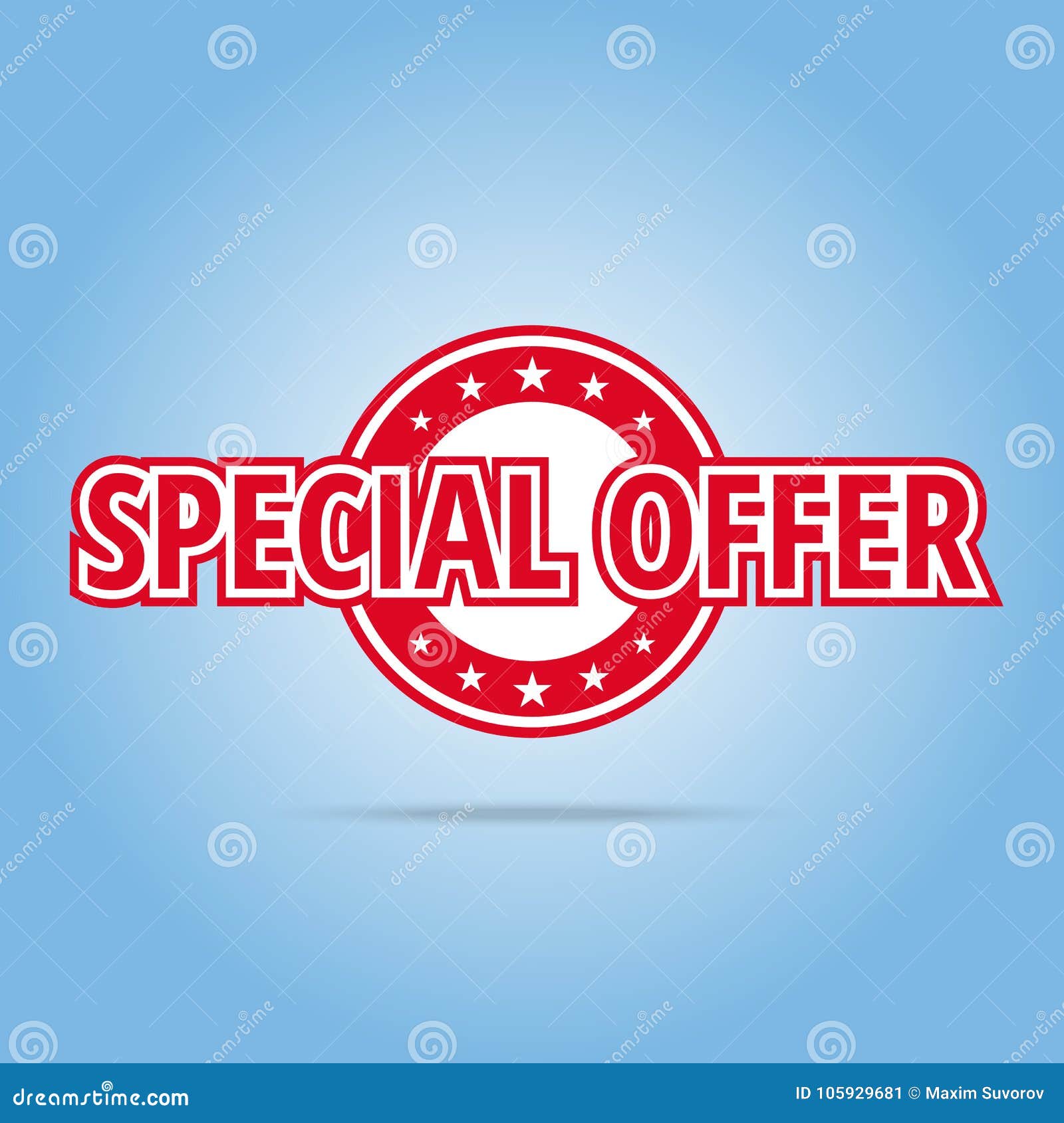 Special Offer Label. Red Color, on White Stock Vector - Illustration of ...