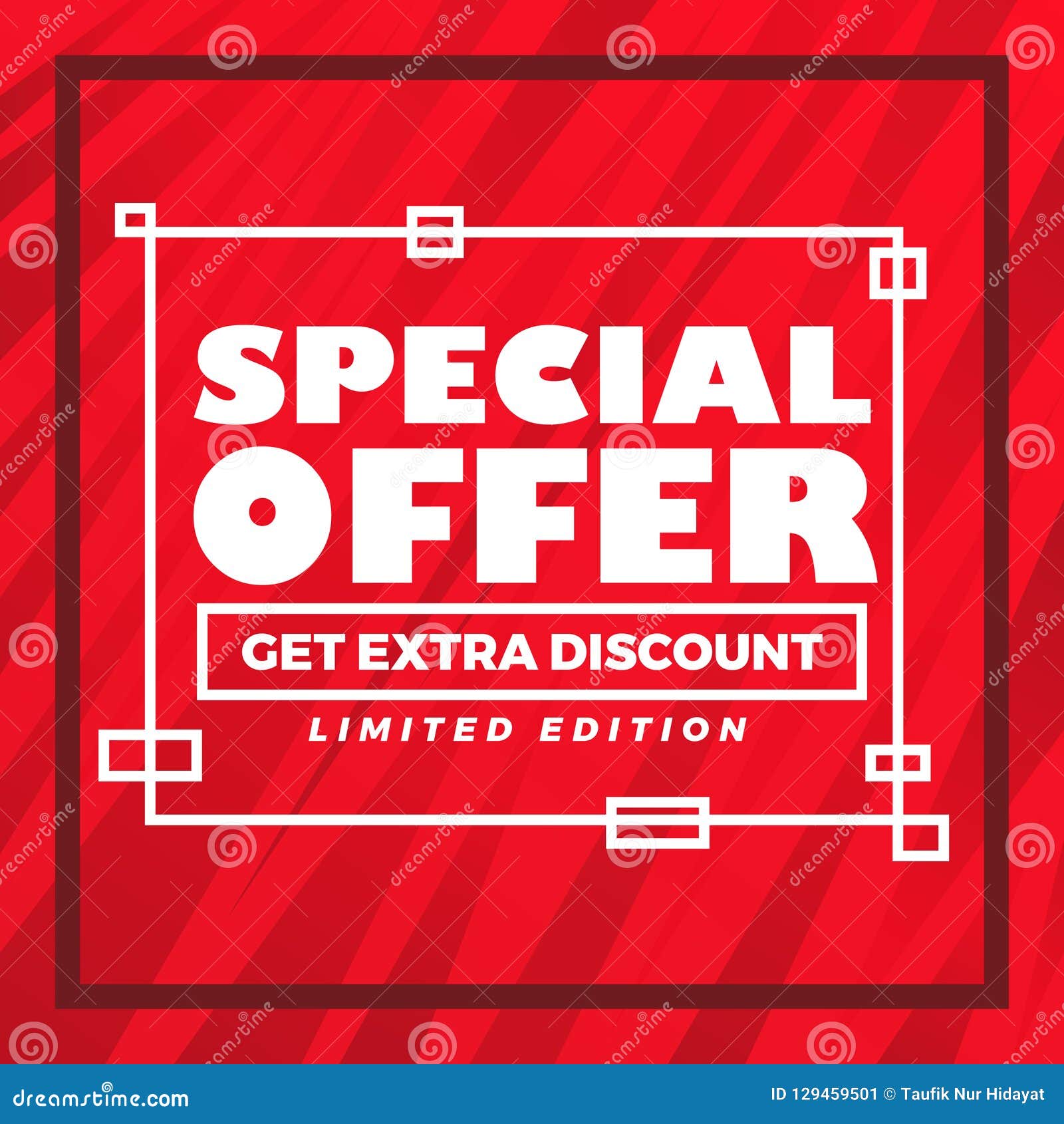 Abstract Special Offer Modern Red Background Stock Vector ...