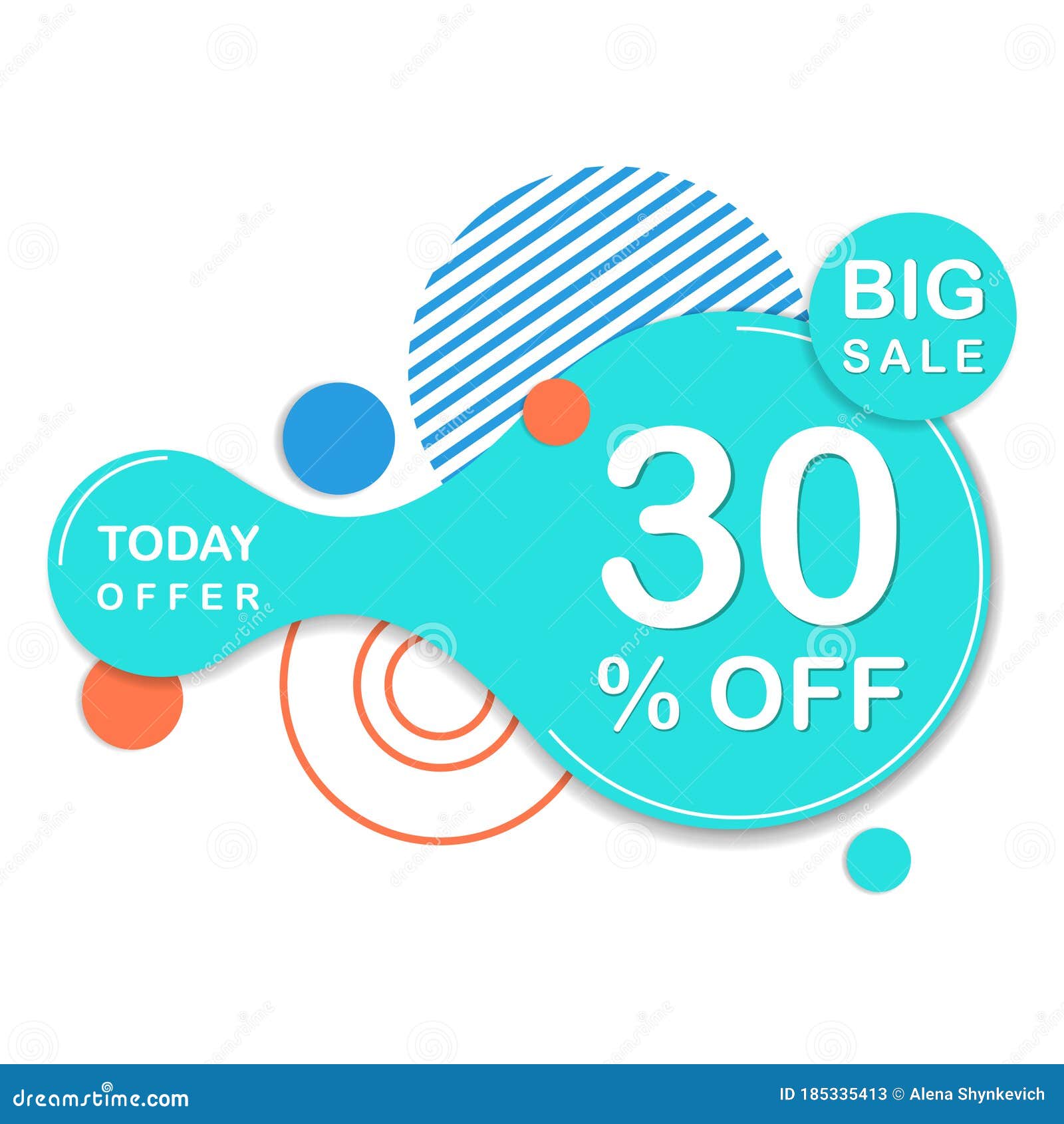 Special Offer 30 Off Round Sticker Stock Illustration - Illustration of ...