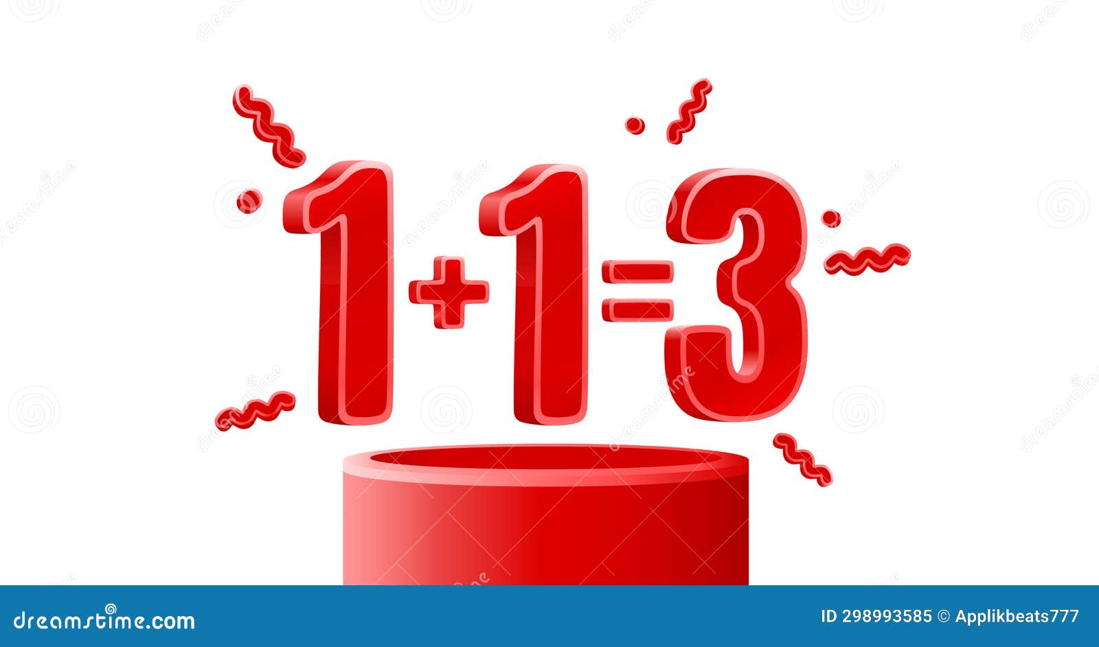 Special Offer One Plus One Equals Three, Sale Off Poster. Vector ...