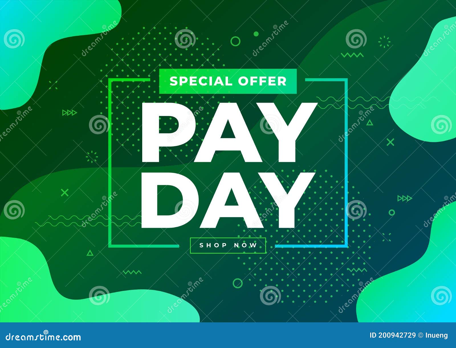 Special Offer Payday Sale Banner Template. Stock Vector - Illustration ...