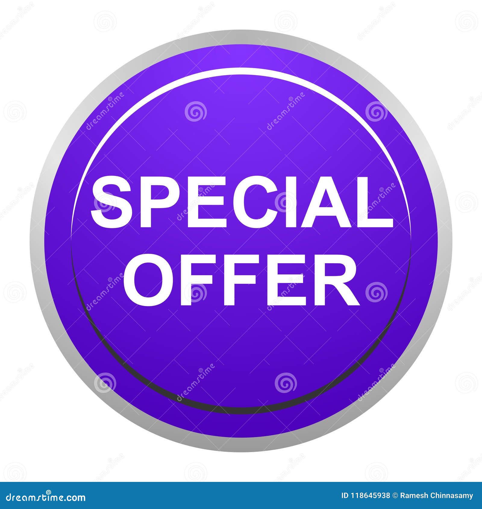 Special Offer Purple Round Button Stock Vector - Illustration of click ...