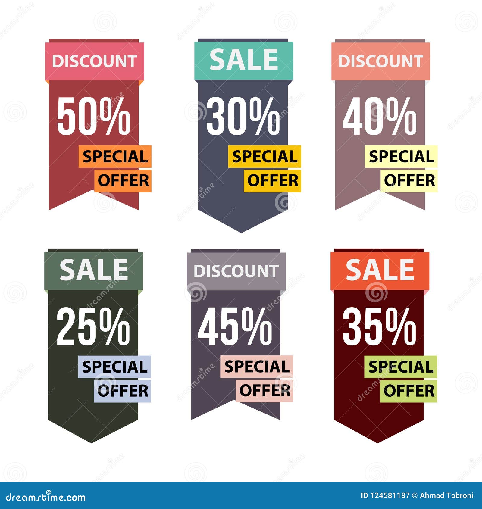 Special Offer Set Vector Template Design Illustration Stock Vector ...