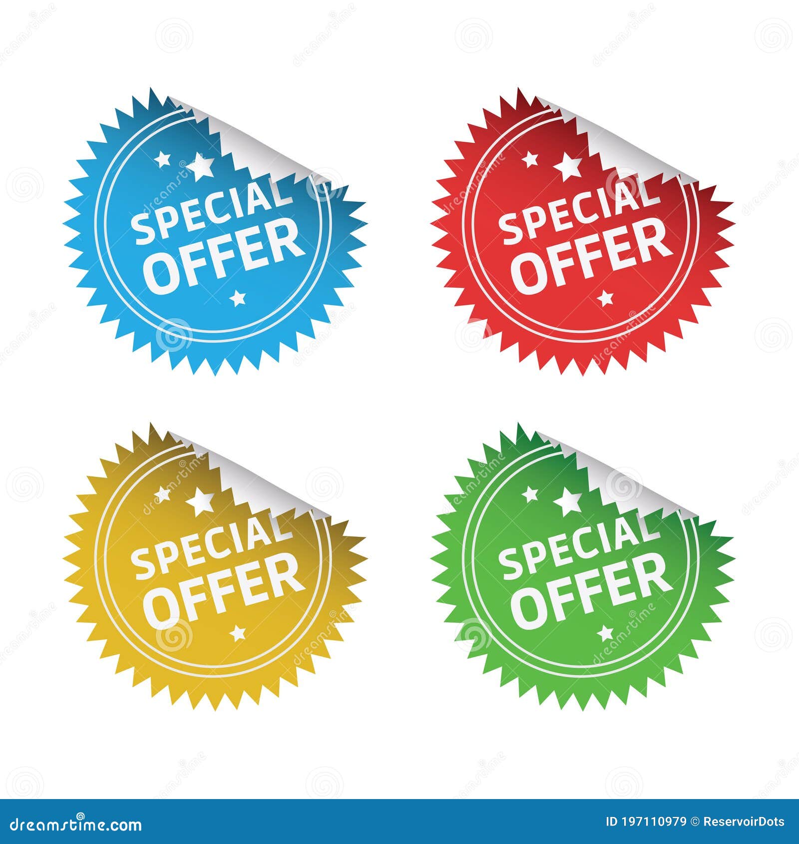 Special Offer Sticker stock vector. Illustration of offer - 197110979