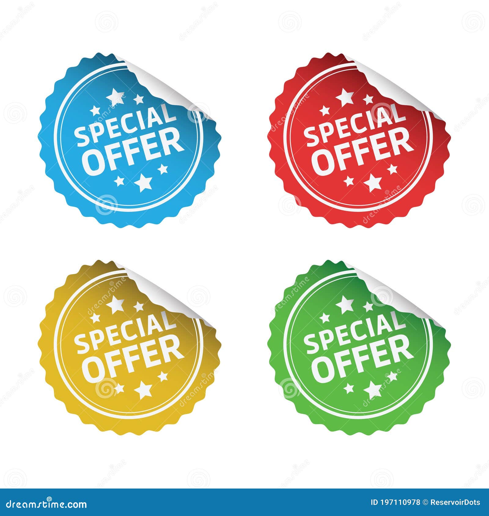 Special Offer Sticker stock vector. Illustration of graphic - 197110978