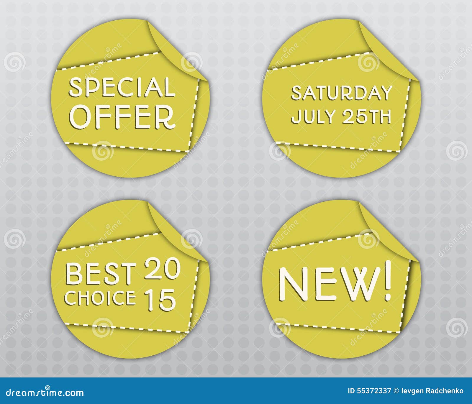 Special Offer Stickers. Yellow Design Template Stock Vector ...