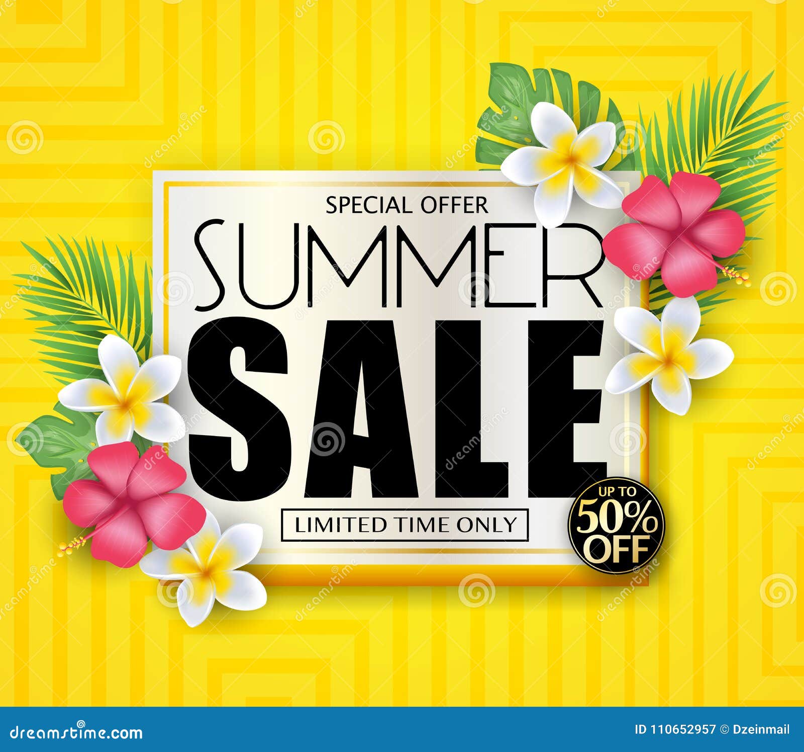 Special Offer Summer Sale For Limited Time Only Promotional Vector