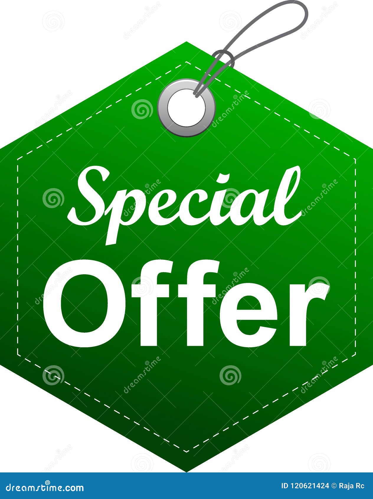 Special Offer Tag Label Green Stock Illustration - Illustration of ...
