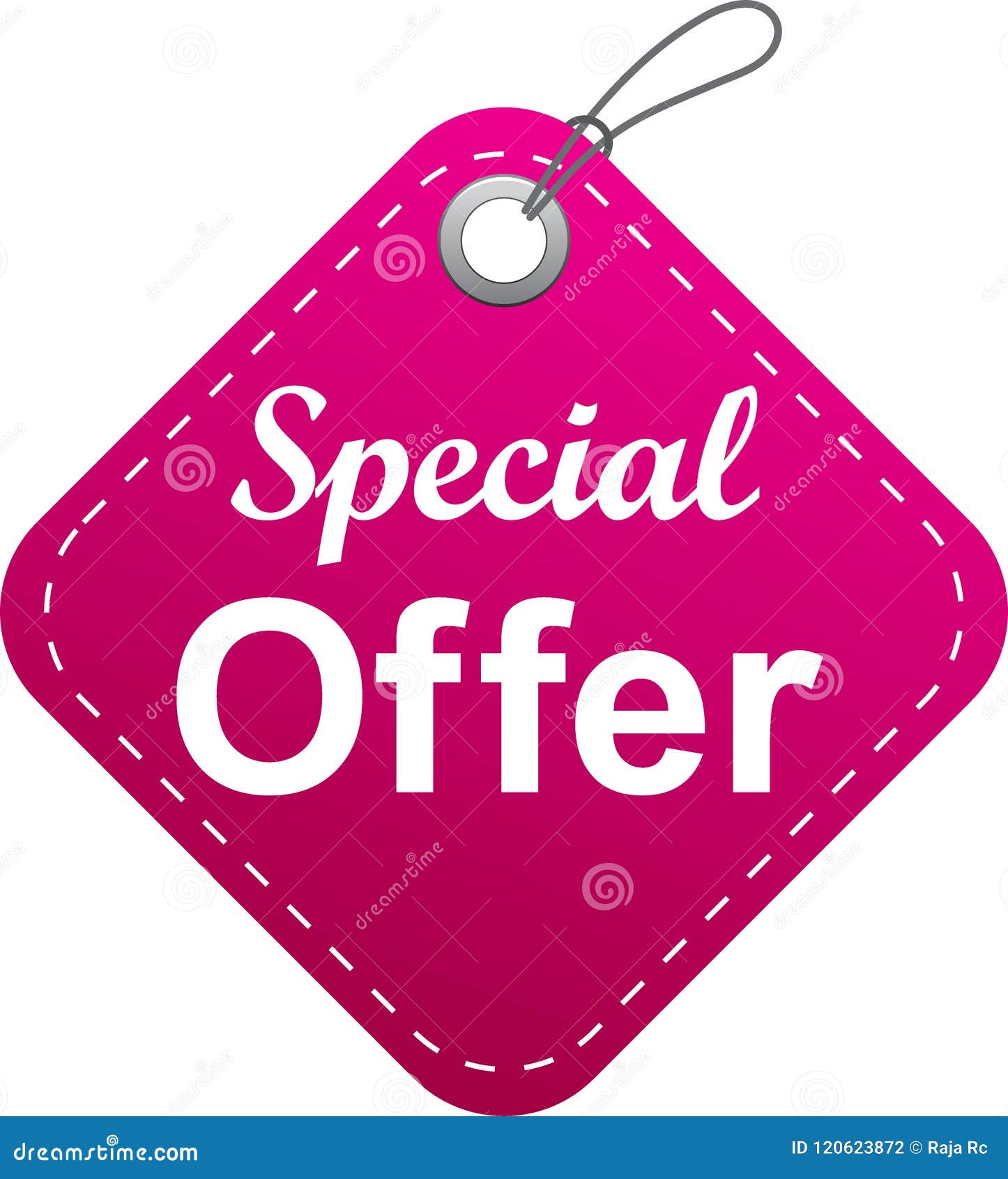 Special Offer Tag Label Pink Stock Illustration - Illustration of badge ...