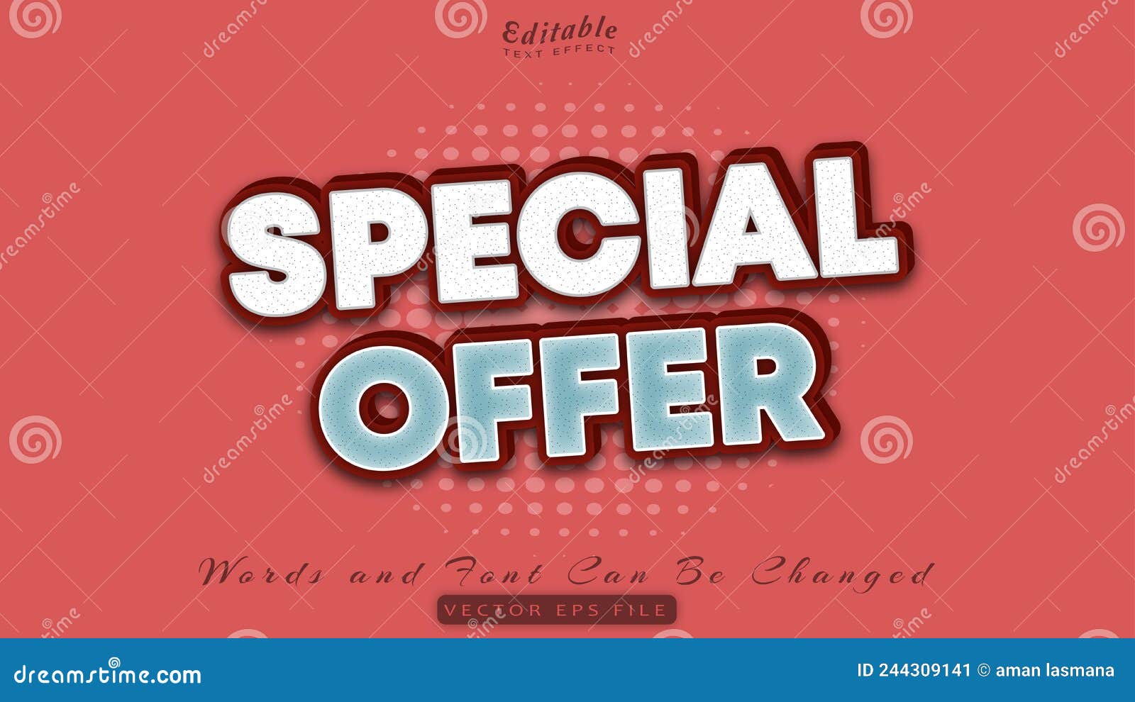 SPECIAL OFFER TEXT EFFECT stock illustration. Illustration of party ...