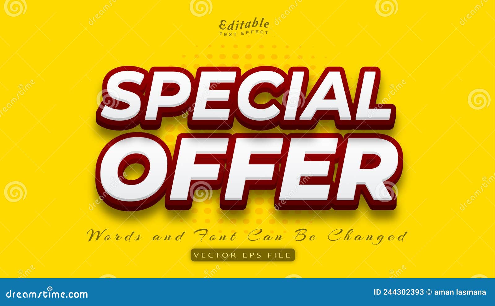 Special offer text effect stock illustration. Illustration of friday ...