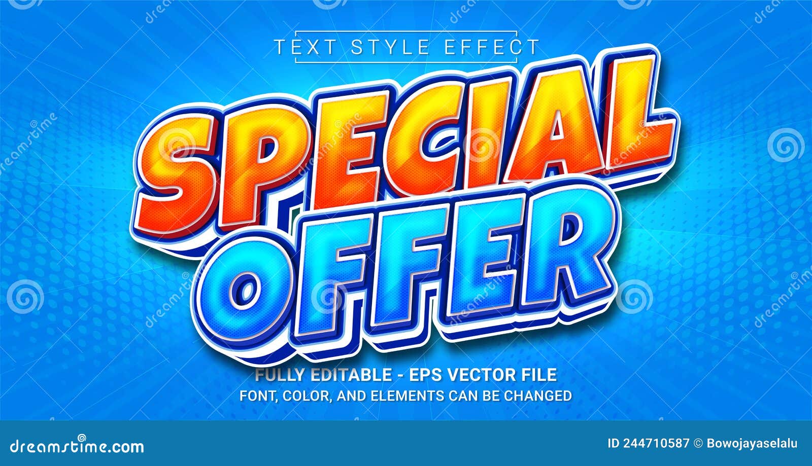 Special Offer Text Style Effect. Editable Graphic Text Template Stock ...