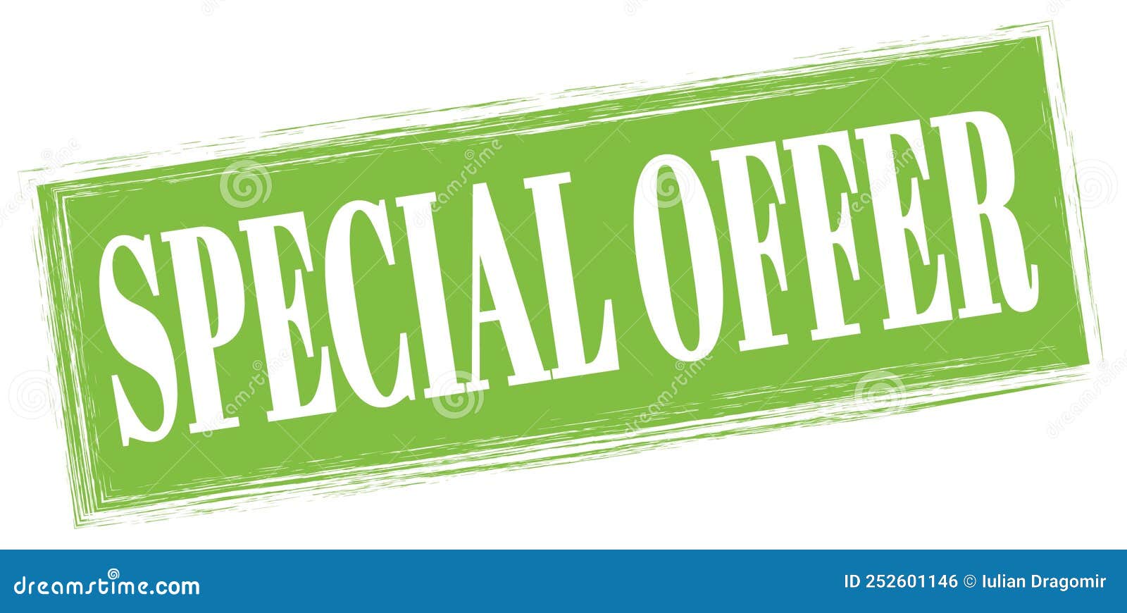 SPECIAL OFFER Text Written on Green Stamp Sign Stock Illustration ...