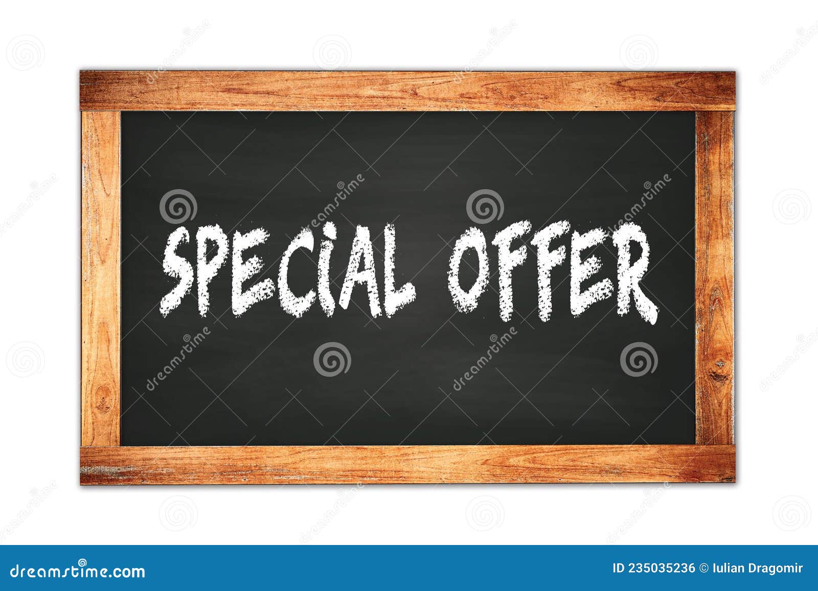 SPECIAL OFFER Text Written on Wooden Frame School Blackboard Stock ...