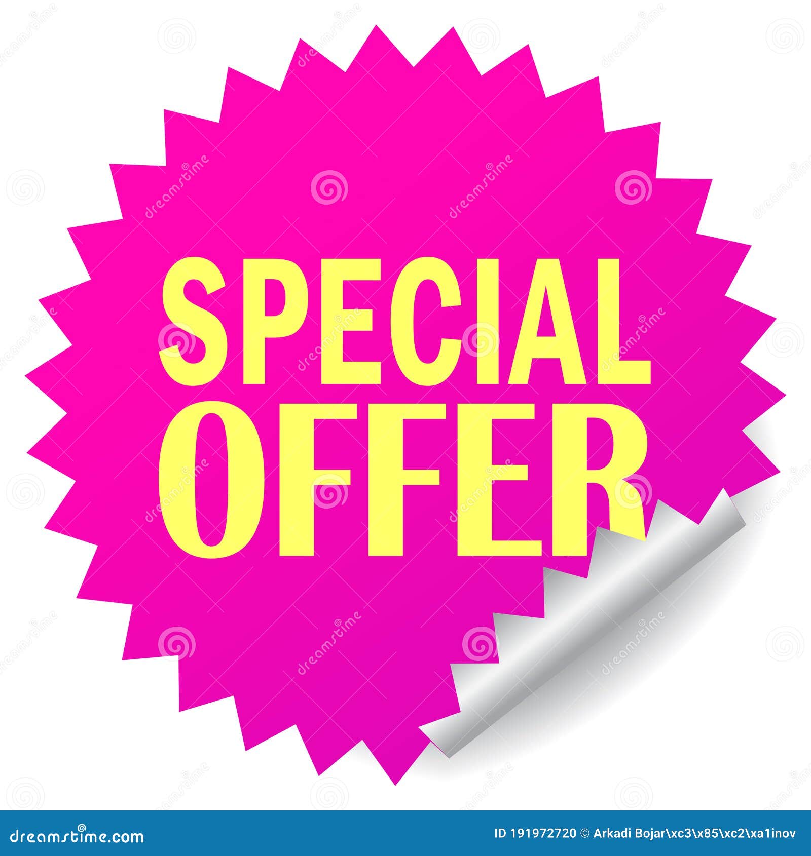 Special Offer Vector Sticker Stock Vector - Illustration of note, mega ...