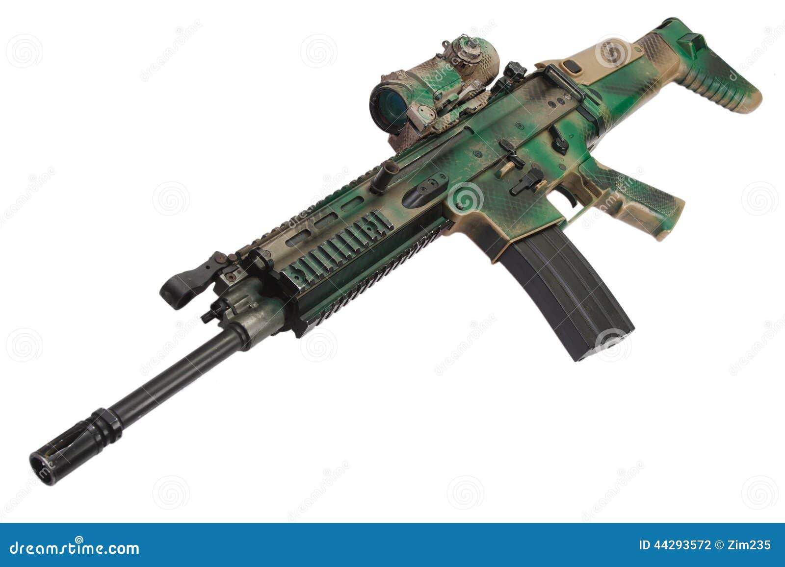 Special Operations Forces Combat Assault Rifle Isolated Stock Photo ...