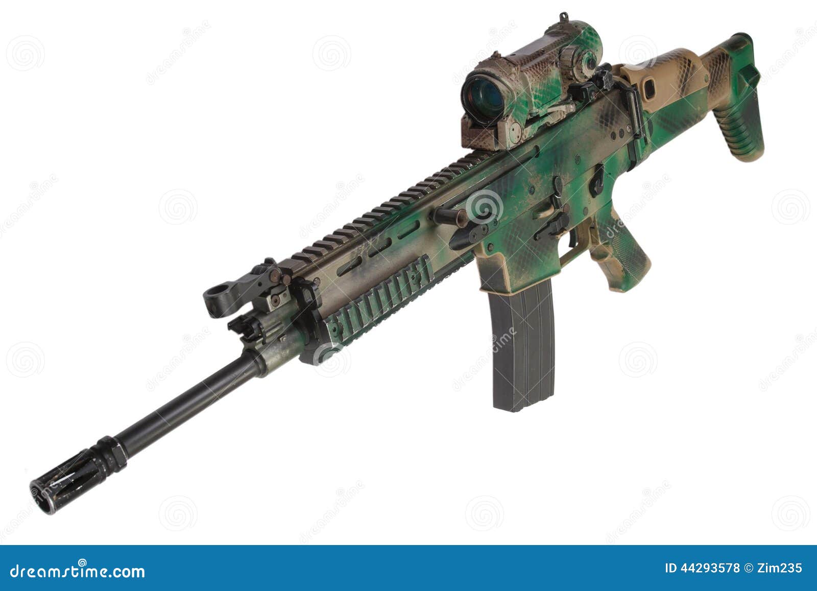 Special Operations Forces Combat Assault Rifle Isolated Royalty-Free ...