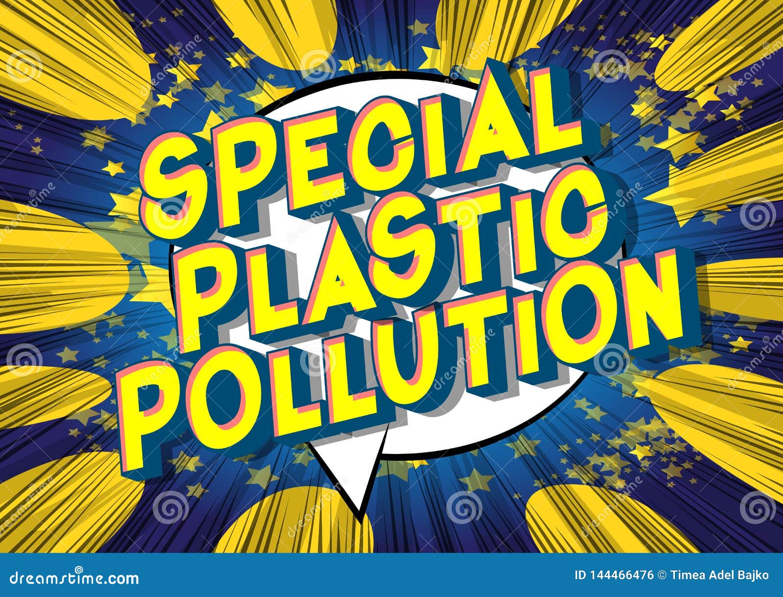 Special Plastic Pollution - Comic Book Style Words. Stock Vector ...