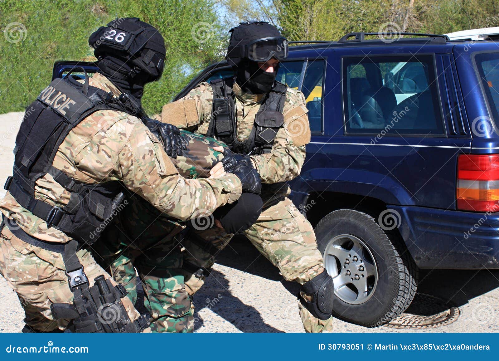 Special Police Commandos Arrest a Terrorist Stock Image - Image of ...