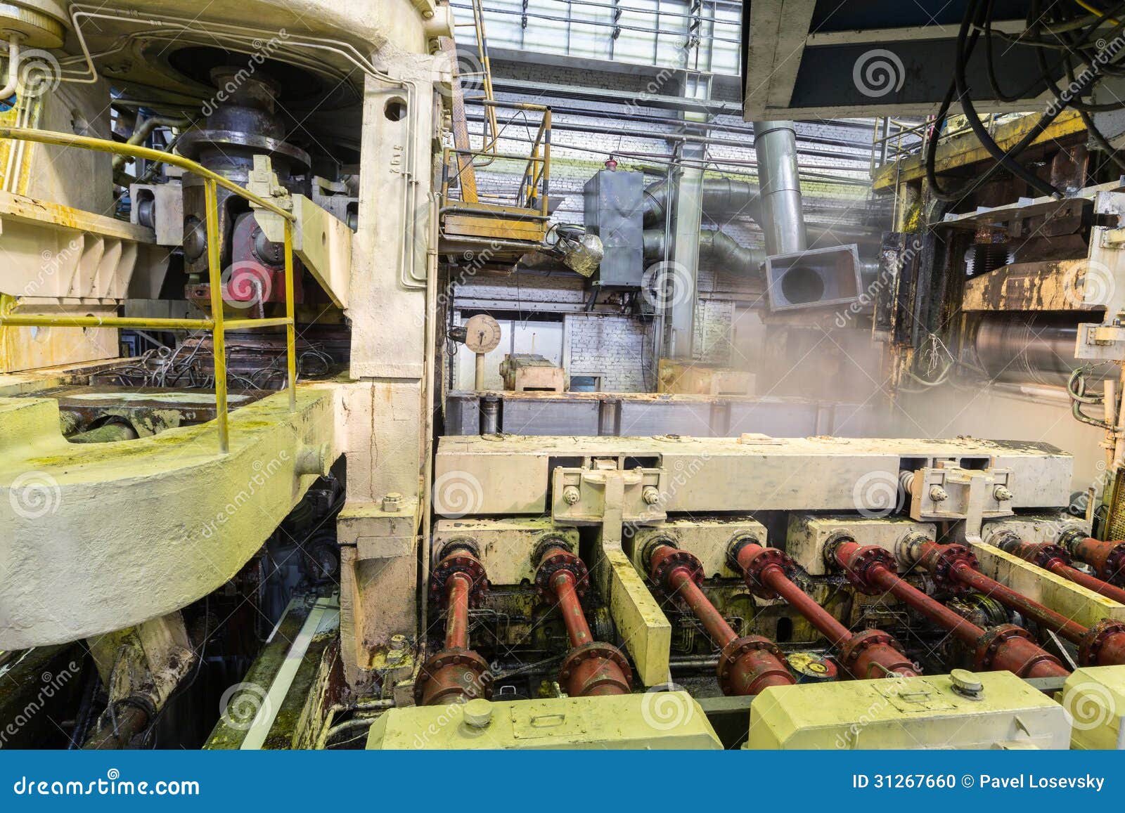 Special Pressing Machine Works in Production Shop Stock Photo - Image ...
