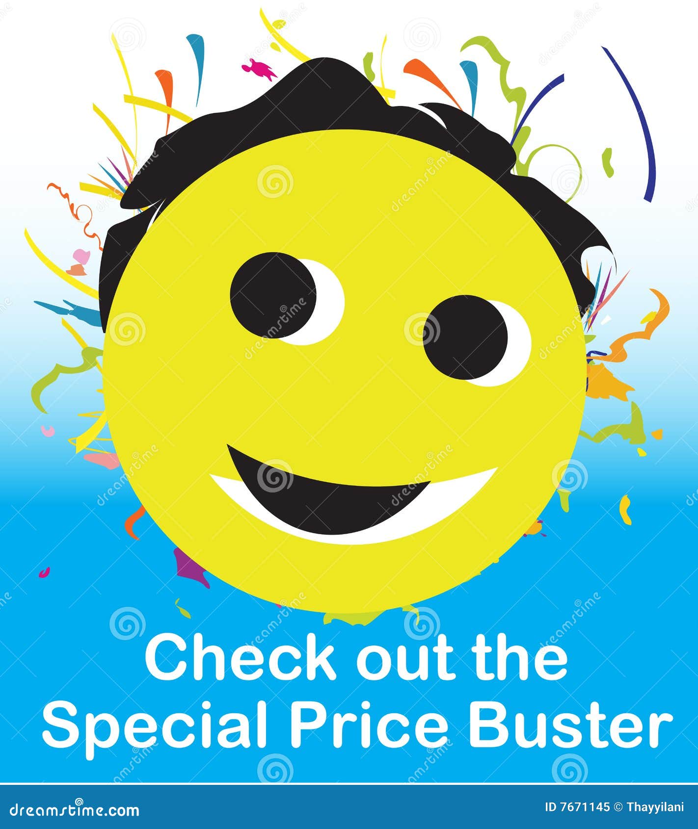 Special Price Buster Smiley Stock Vector - Illustration of advertising ...