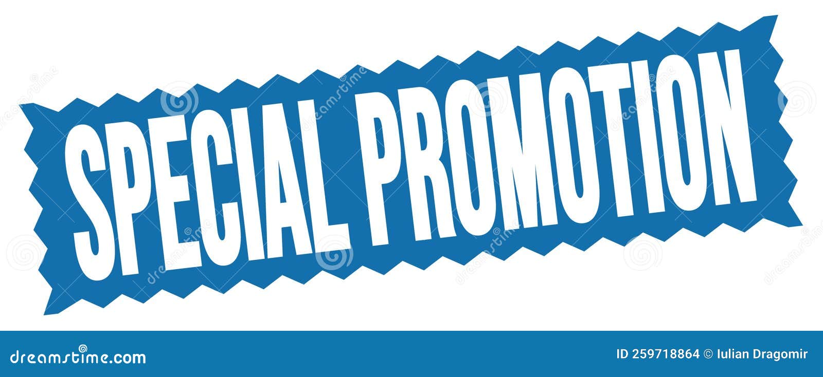 SPECIAL PROMOTION Text Written on Blue Stamp Sign Stock Illustration ...