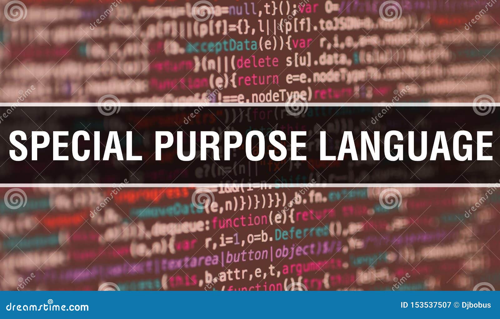 Special Purpose Language Text Written On Programming Code Abstract Technology Background Of