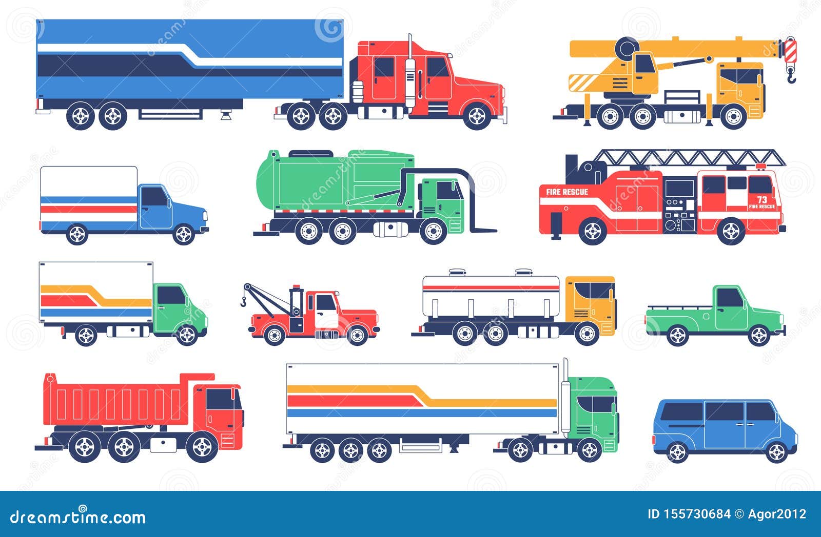 Special-purpose Trucks. Special Service Vehicles Stock Vector ...