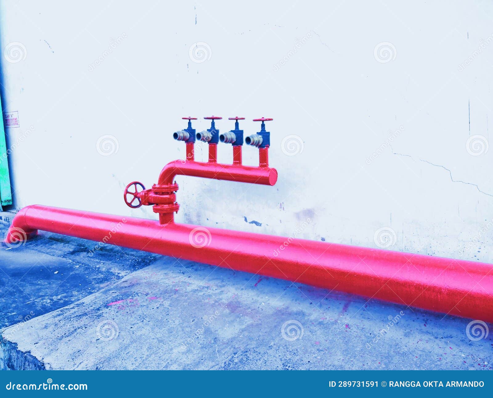 Special Red Pipe for High Pressure Water Stock Image - Image of water ...