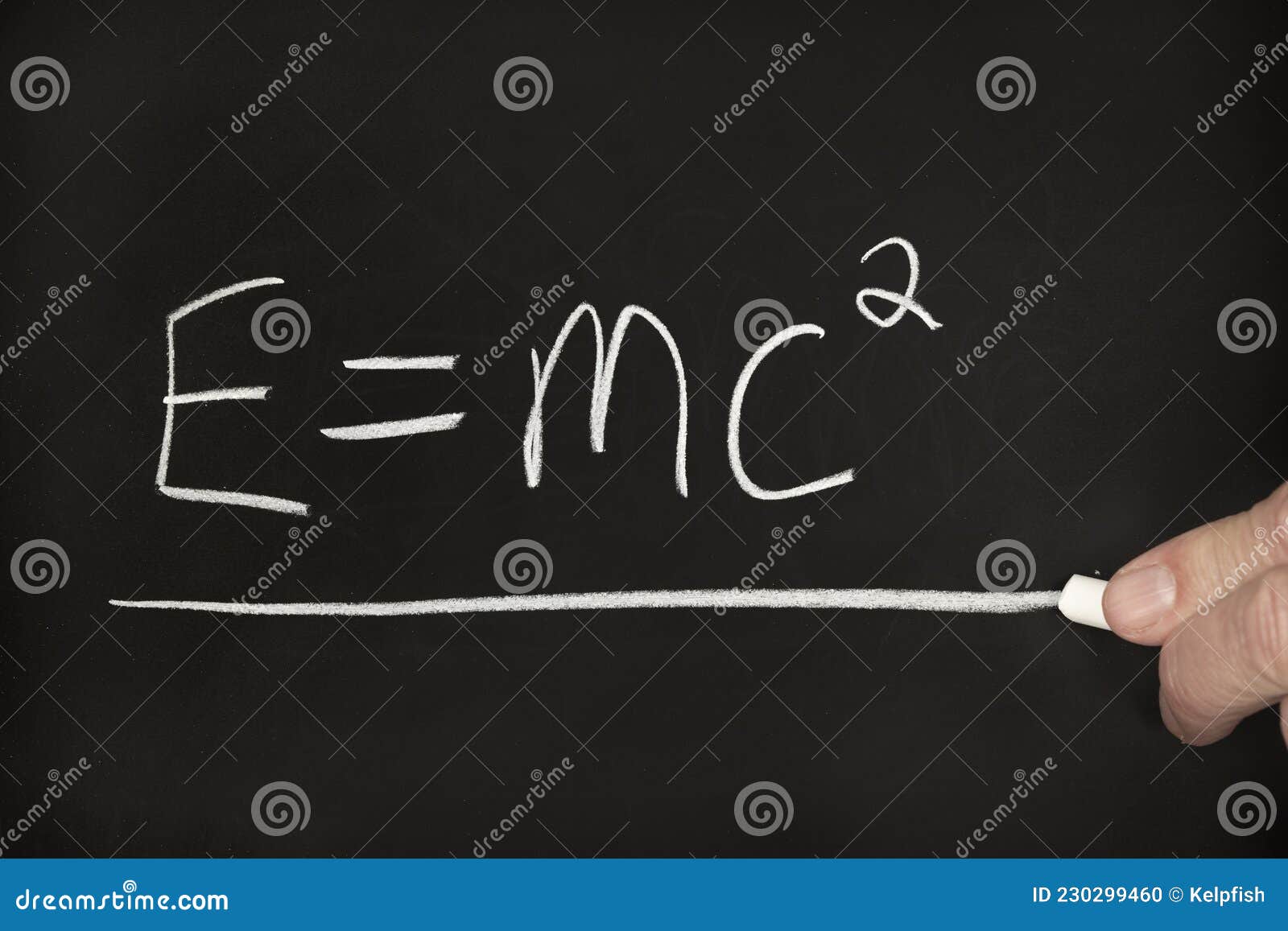 Special Relativity Equation on Chalkboard Stock Photo - Image of ...